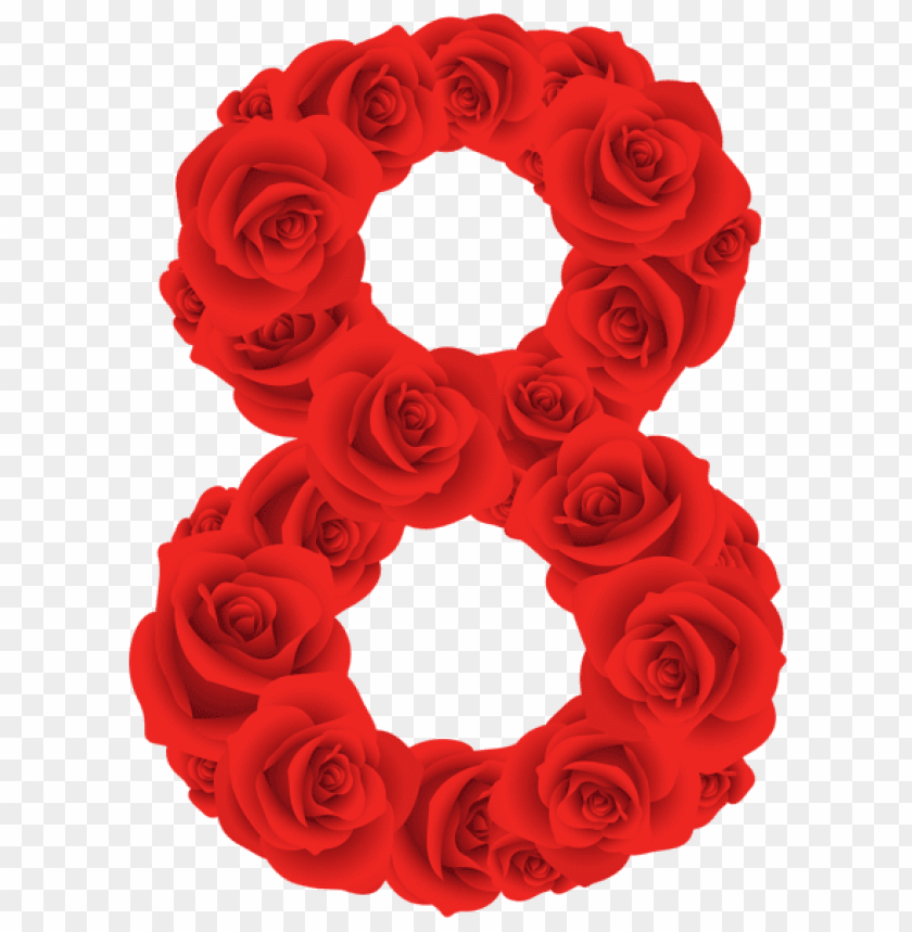 Free download | HD PNG red roses eight number PNG transparent with ...