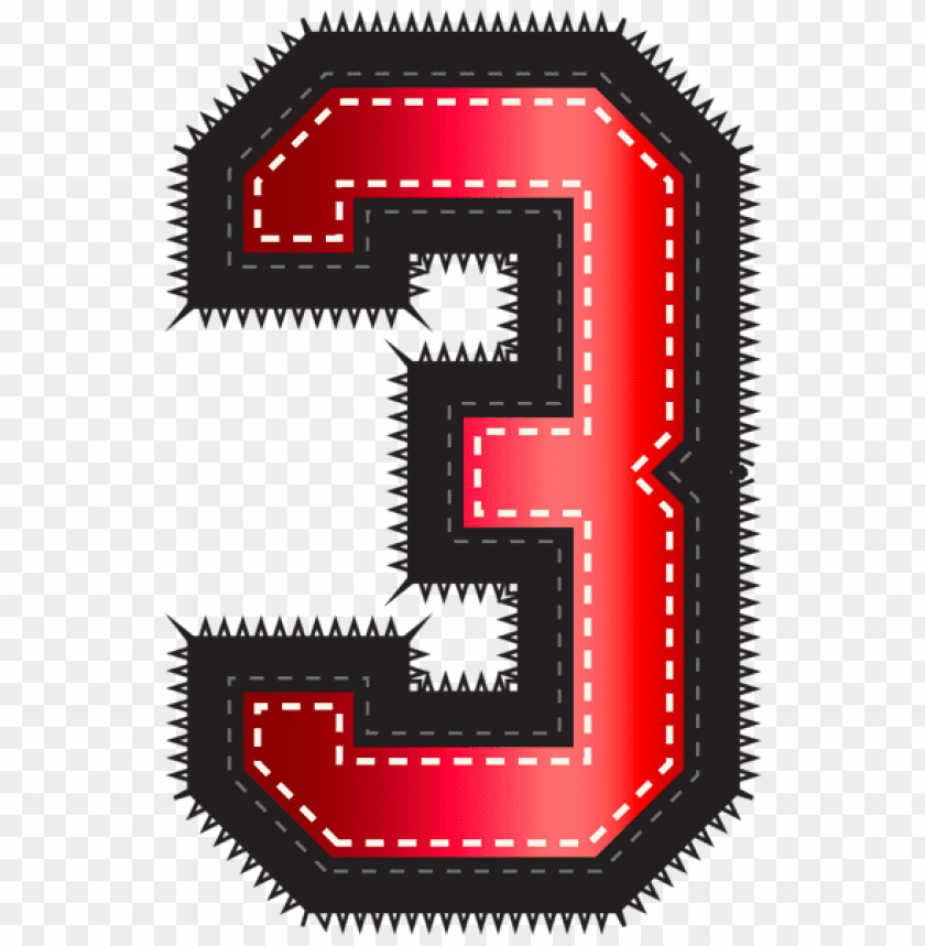 Free download | HD PNG red sport style number three clipart png photo ...