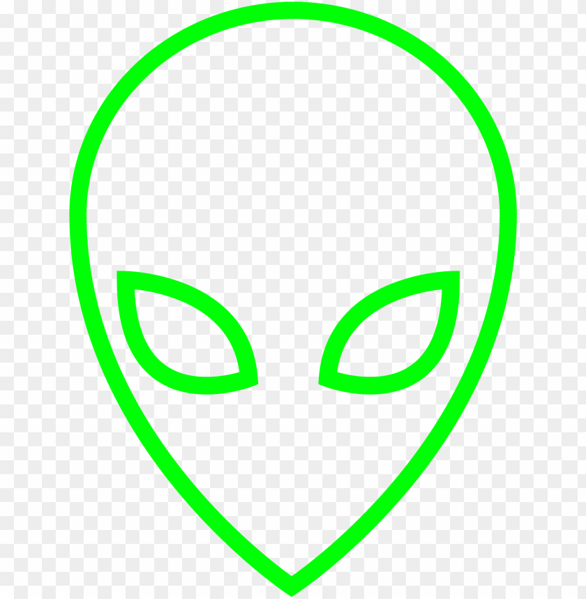 Free download | HD PNG reen outline of a alien head circle PNG ...