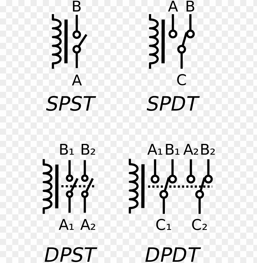Free download | HD PNG relay symbol wiring diagram spdt relay schematic ...