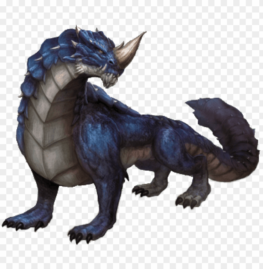 Download resembling a wingless blue dragon, the guard drake - hoard of ...