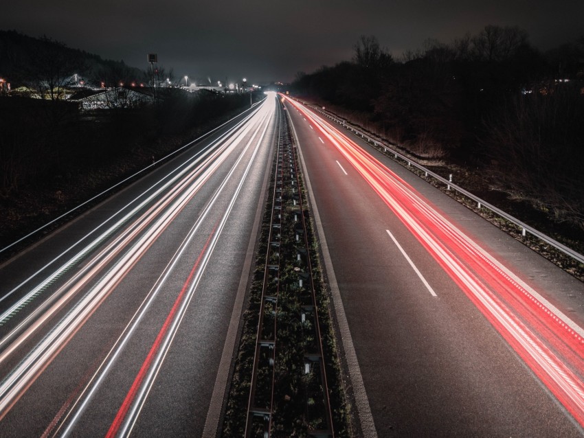 Free download | HD PNG road long exposure glow asphalt direction 4k ...