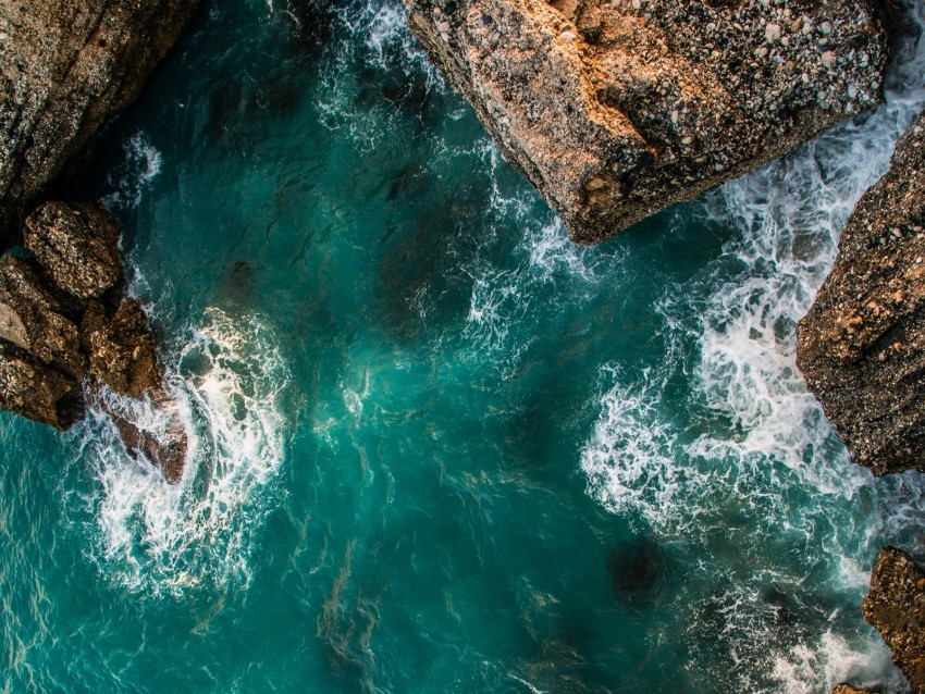 Free download | HD PNG rocks aerial view sea ocean surf 4k wallpaper ...