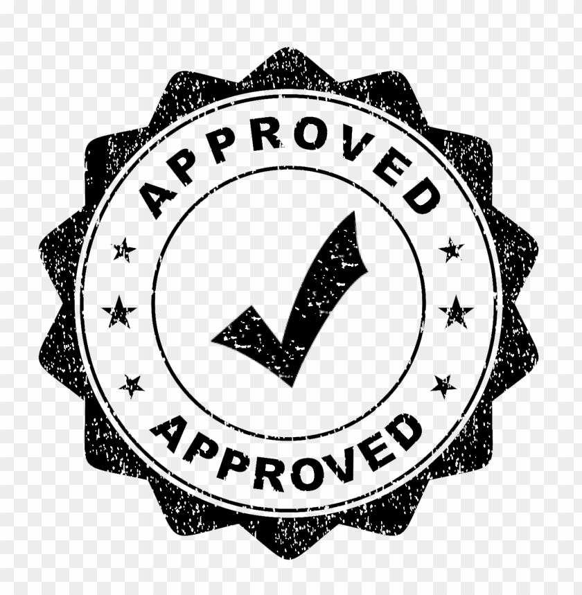 Free download | HD PNG round approved black postage stamp PNG ...