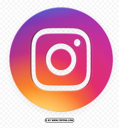Free download | HD PNG round instagram 3d logo photos social media ...