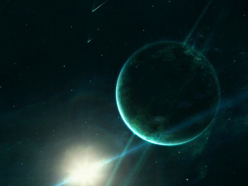 Free download | HD PNG saturn planet space light green 4k wallpaper ...