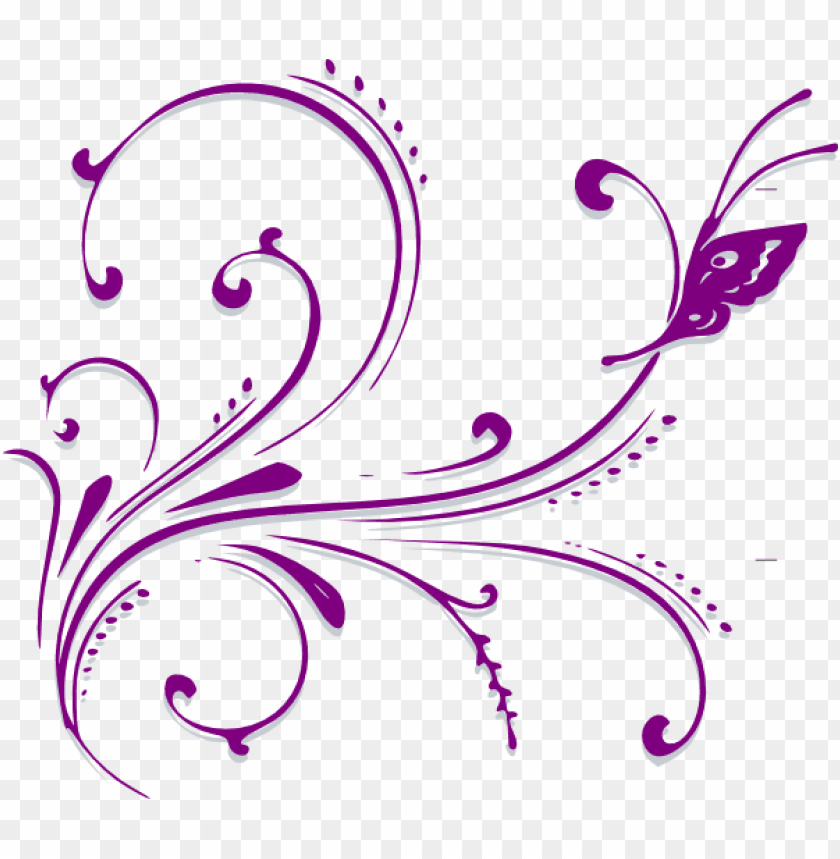 Free download | HD PNG scroll design clip art purple butterfly clip art ...
