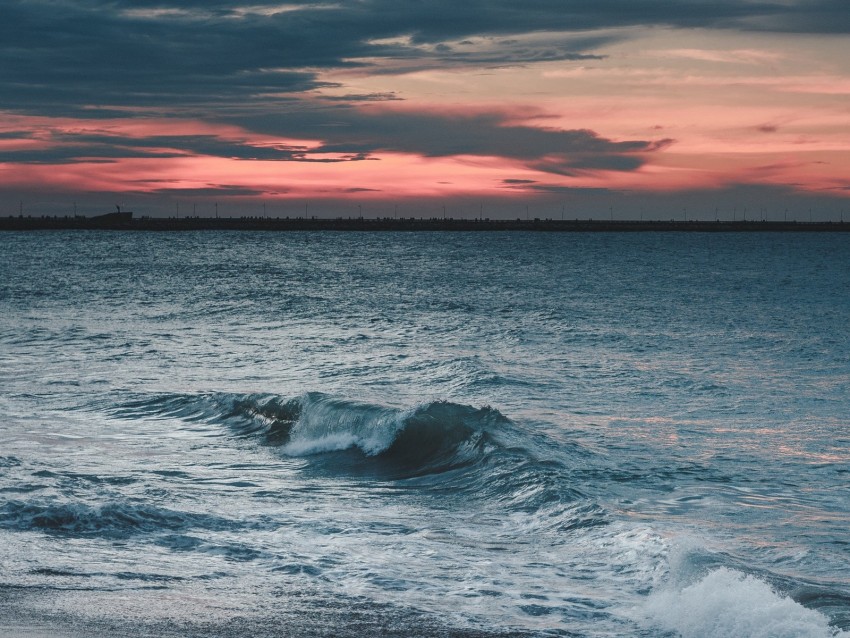 Free download | HD PNG sea coast wave surf twilight horizon 4k ...