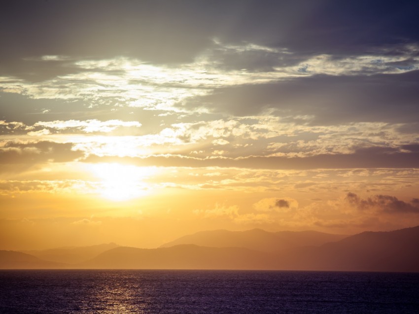Free download | HD PNG sea horizon sunset clouds mountains fog 4k ...