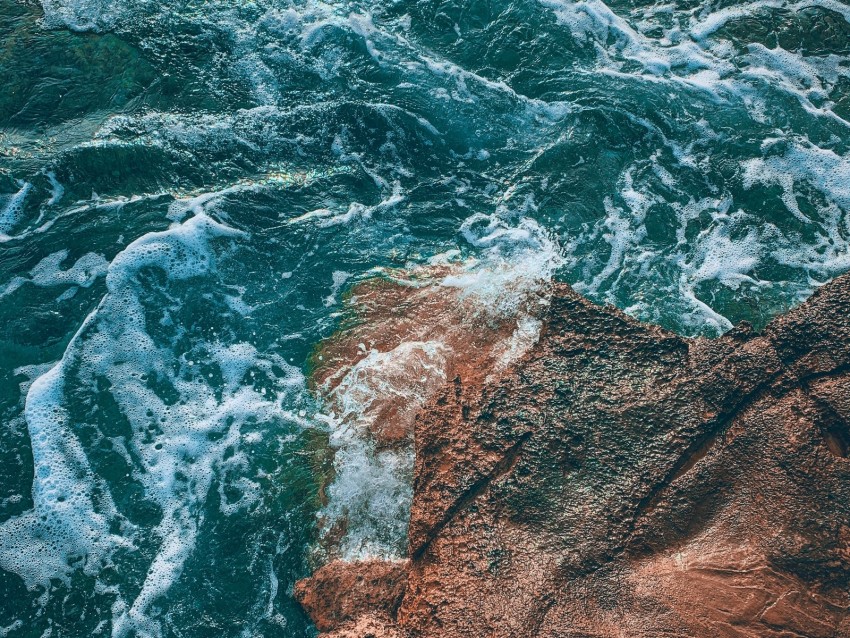 Free download | HD PNG sea rock waves water stone 4k wallpaper | TOPpng