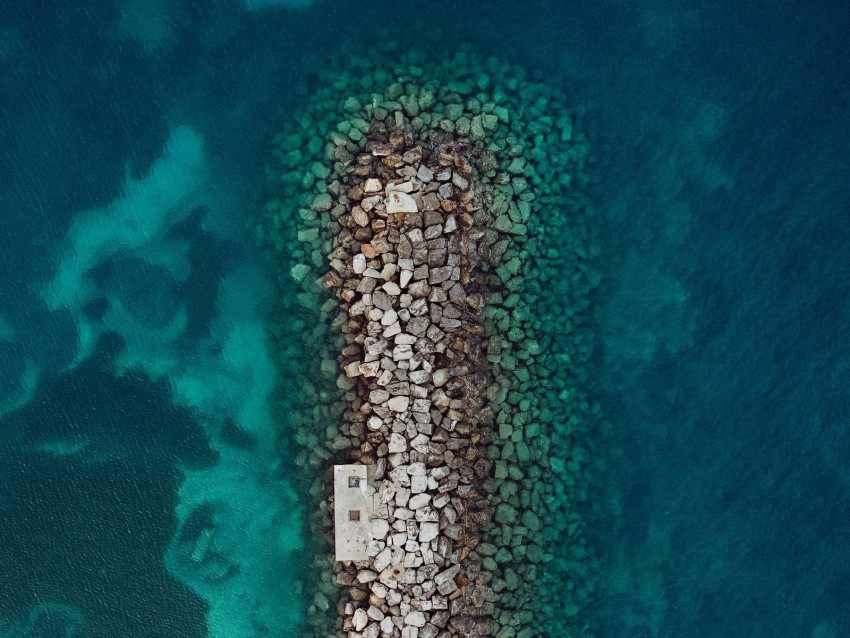 Free download | HD PNG sea stones aerial view breakwater water 4k ...
