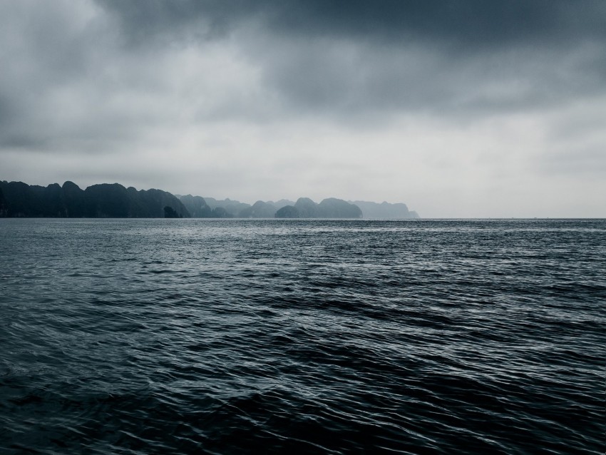 Free download | HD PNG sea water fog clouds gloomy 4k wallpaper | TOPpng