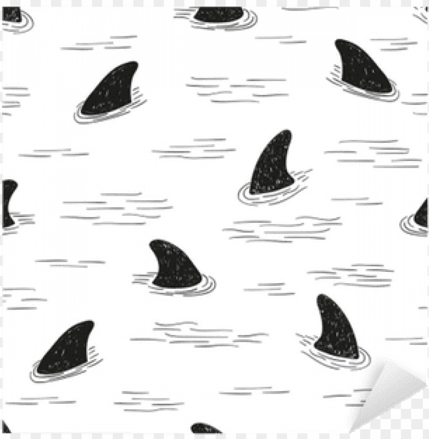 Free download | HD PNG seamless shark fin pattern shark fin doodle PNG ...