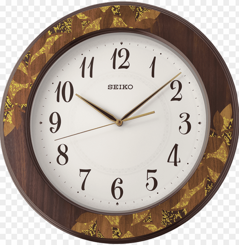 Free download | HD PNG seiko wall clock 475 cm x 475 cm x 5 cm brown ...
