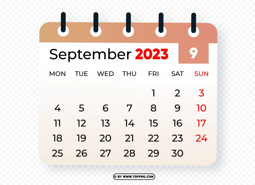 Free download | HD PNG september 2023 graphic calendar png image ...
