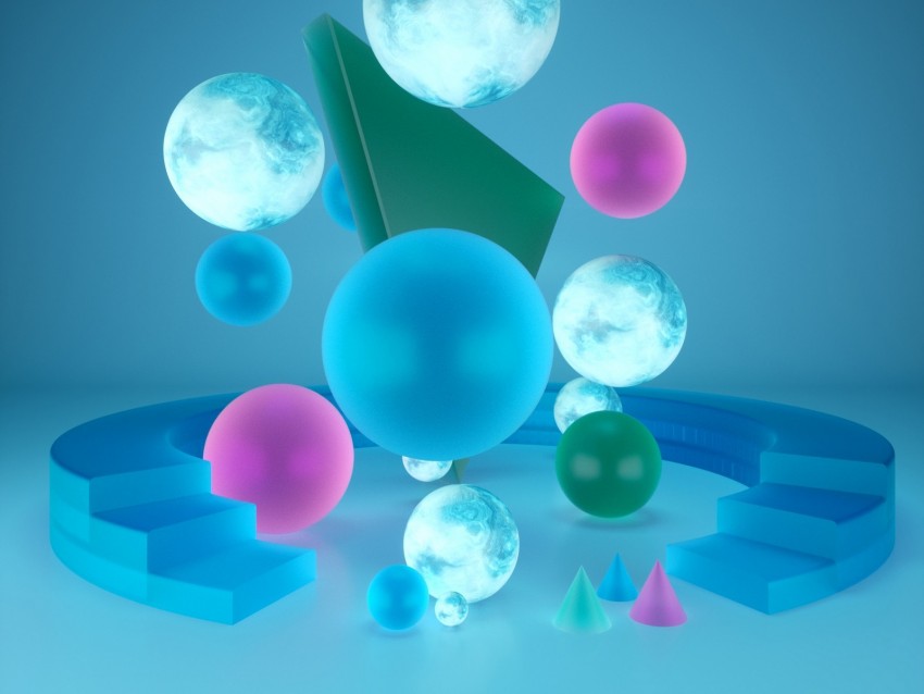 Free download | HD PNG shapes geometric 3d balls spheres 4k wallpaper ...