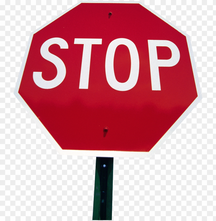 Free download | HD PNG classic stop sign mounted on green pole - Image ...