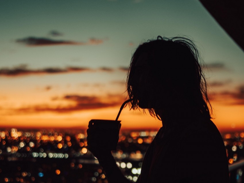 Free download | HD PNG silhouette sunset night city solitude 4k ...