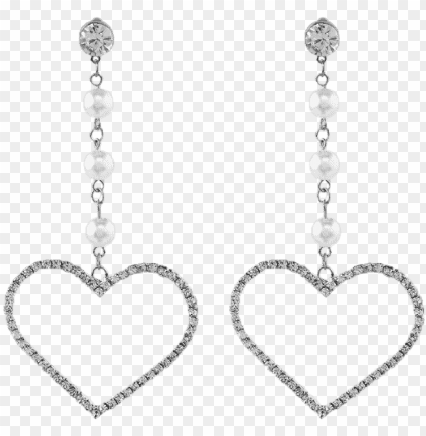 Free download | HD PNG silver heart dangle earrings earrings PNG ...
