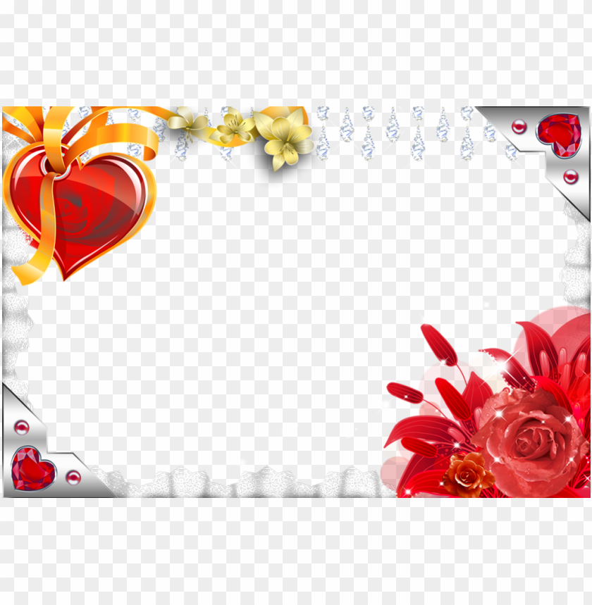 Free download | HD PNG silver transparent photo frame with hearts ...