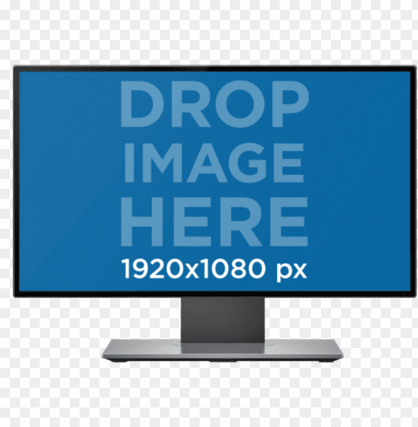 Free download | HD PNG single desktop mockup in front view over a png ...