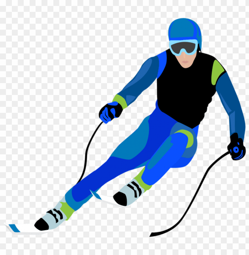 Free download | HD PNG skiing athlete in blue gear PNG Images 42619 ...