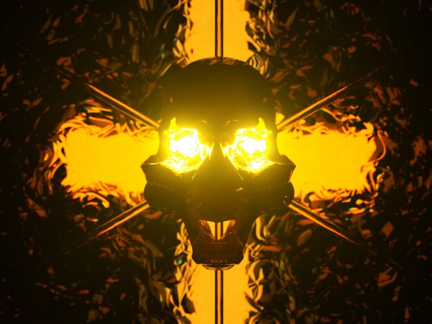 Free download | HD PNG skull art backlight light dark 4k wallpaper | TOPpng