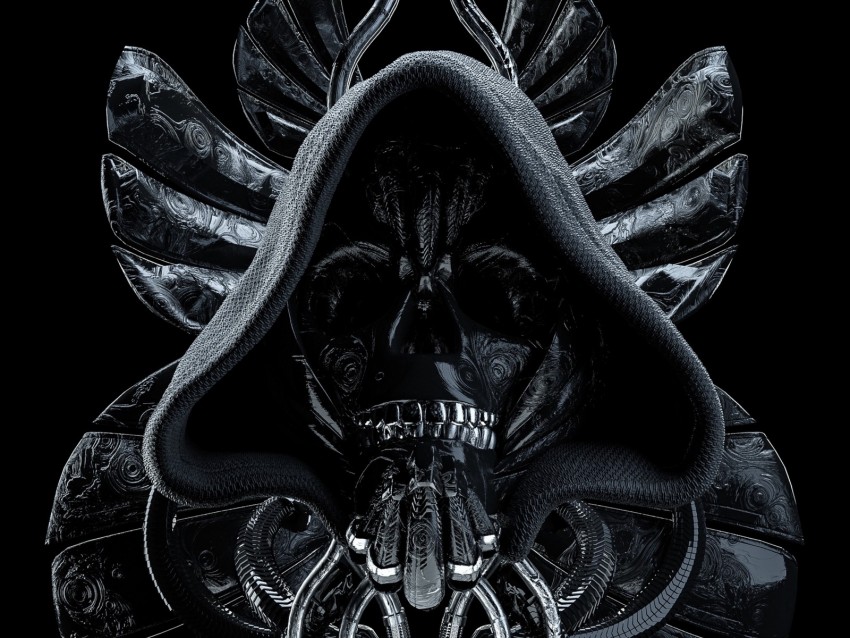 Free download | HD PNG skull hood dark futurism sci fi 4k wallpaper ...