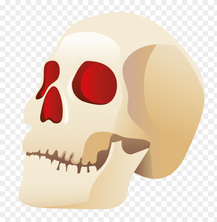 Free download | HD PNG realistic skull with red eye illustration ...