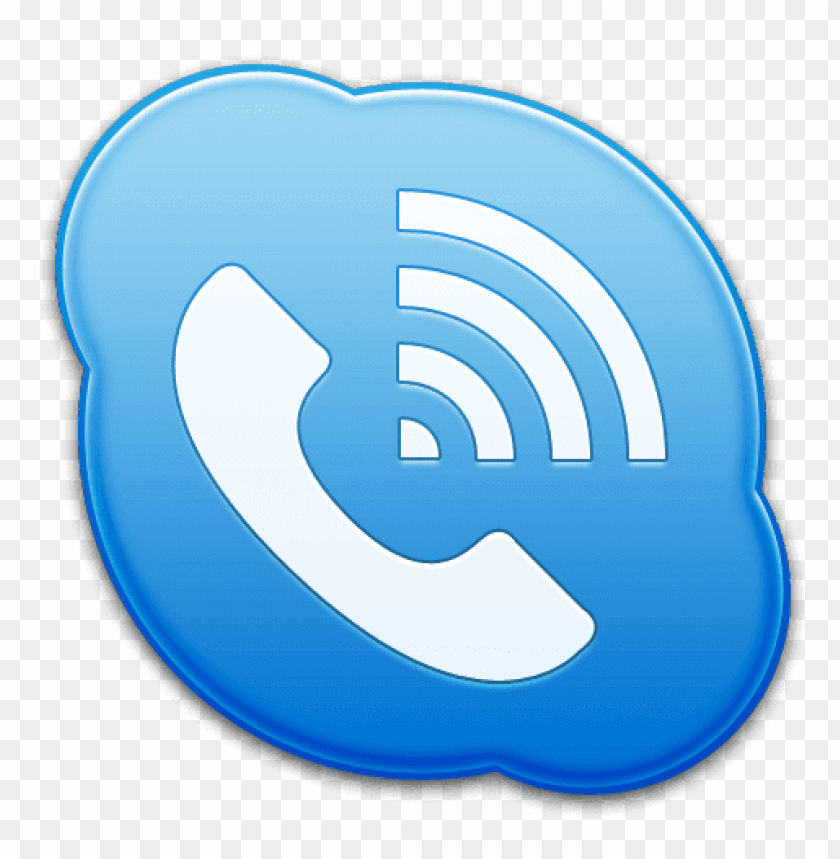 Free download | HD PNG skype phone logo in blue and white | TOPpng
