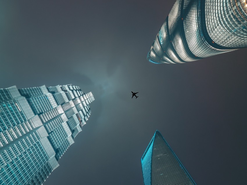 Free download | HD PNG skyscrapers bottom view plane minimalism 4k ...