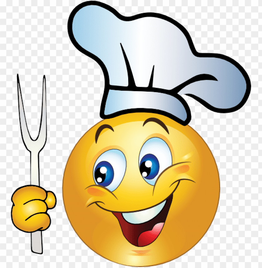 Free download | HD PNG smiley face chef with hat vector clipart png ...