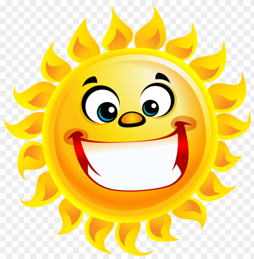 Free download | HD PNG cheerful sun with big grin png clipart png photo ...