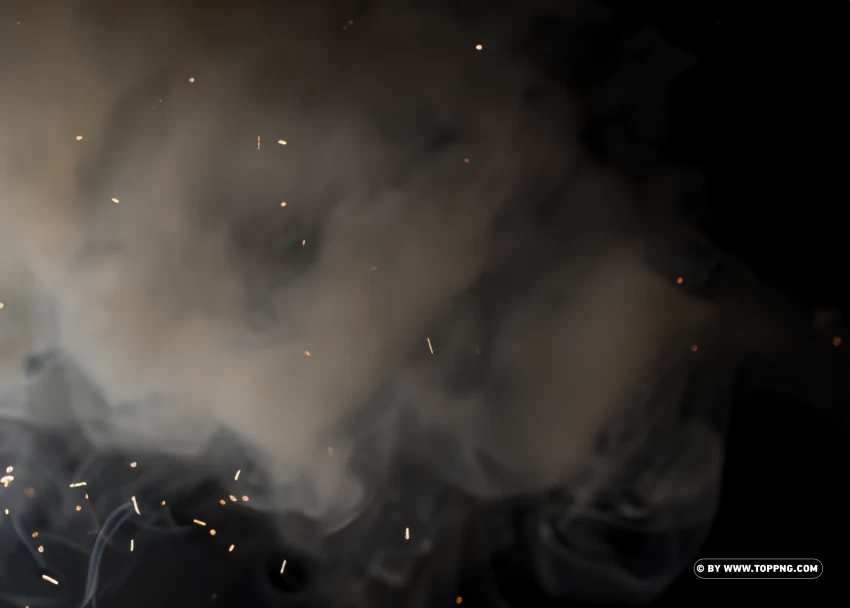 Free download | HD PNG smoke and fire particles rising in a sparkling ...