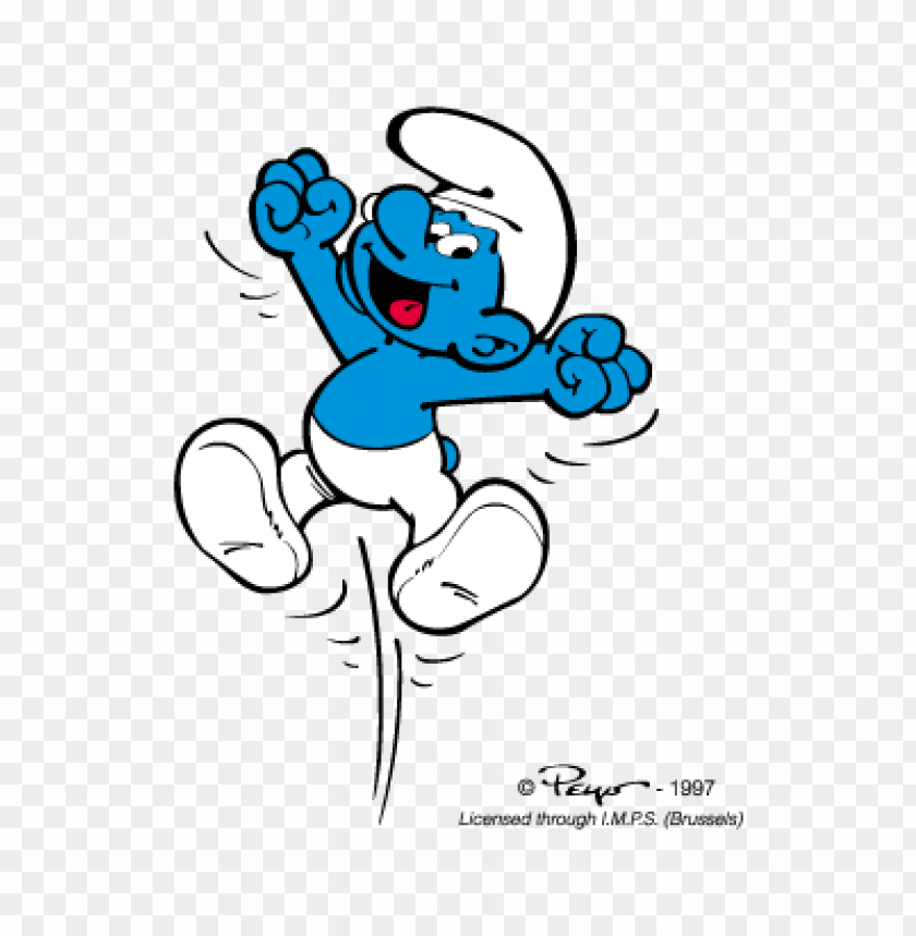 Download smurf jumping vector logo download free png - Free PNG Images ...