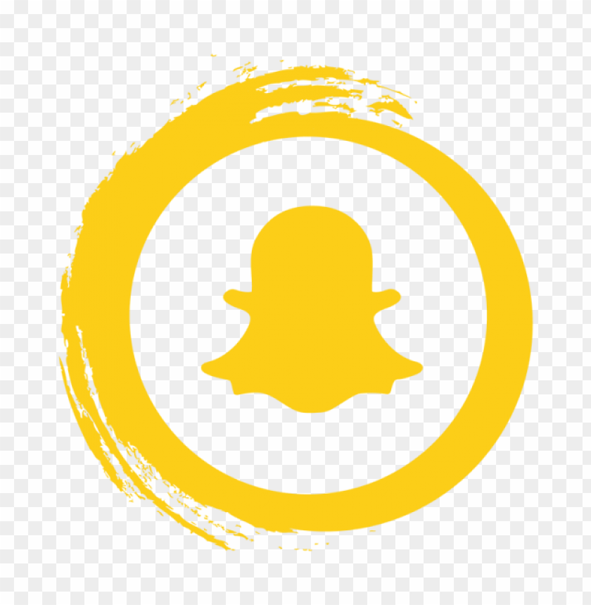 Free download | HD PNG snapchat ghost with yellow brush circle png | TOPpng