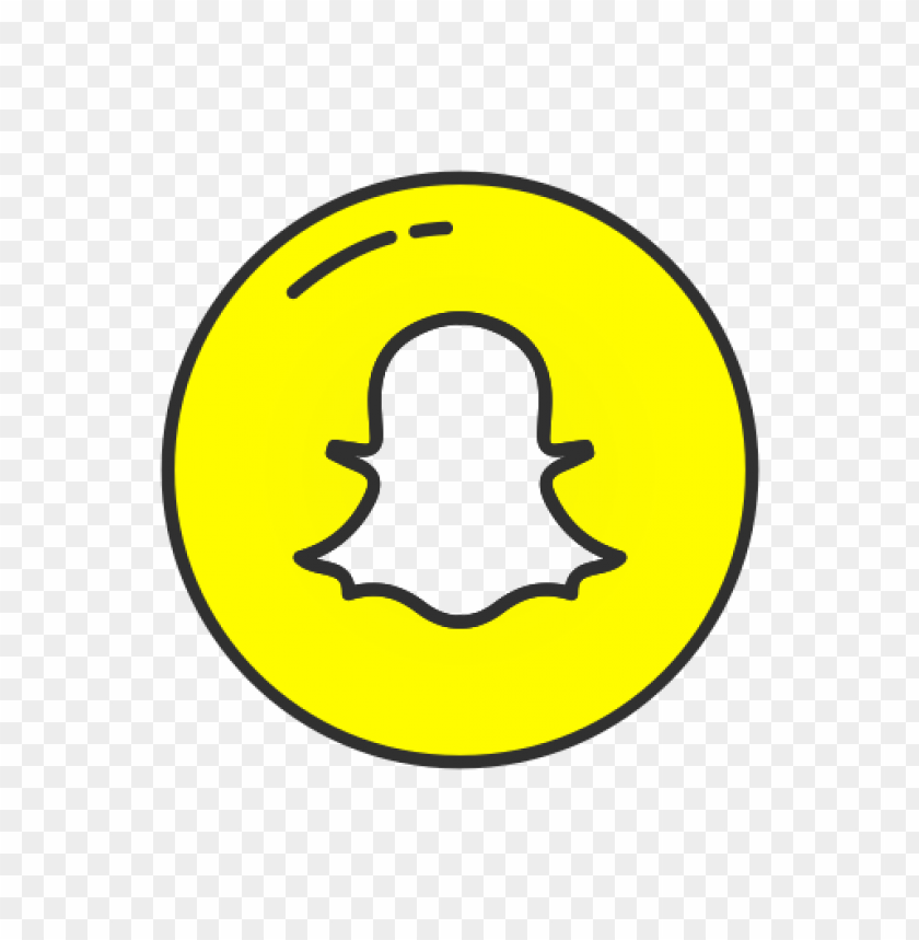 Free download | HD PNG snapchat icon inside yellow ring png | TOPpng