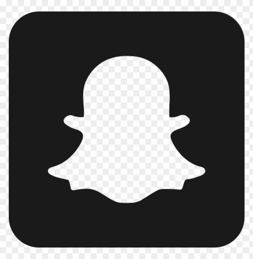 Free download | HD PNG snapchat ghost in black square png | TOPpng