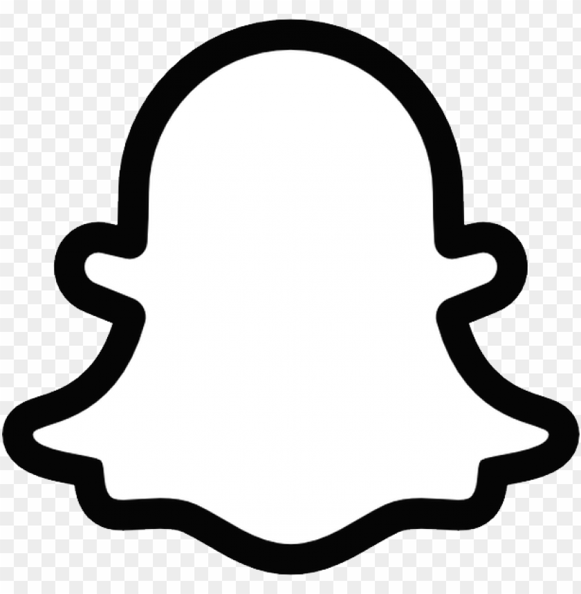 Free download | HD PNG snapchat ghost logo black outline png | TOPpng