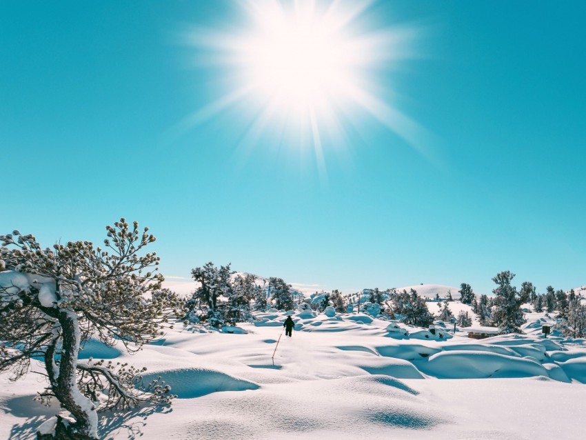Free download | HD PNG snow sun landscape winter 4k wallpaper | TOPpng