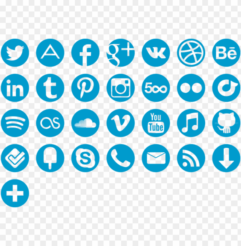 Free download | HD PNG social icons blue social icons png - Free PNG ...