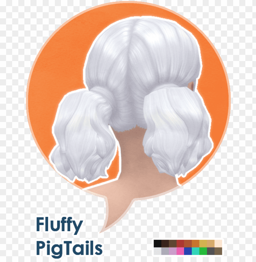 Free download | HD PNG some fluffy pigtails for adult sims the sims 4 ...