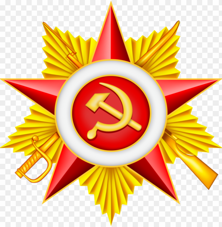 Free download | HD PNG soviet red medal with hammer and sickle png | TOPpng