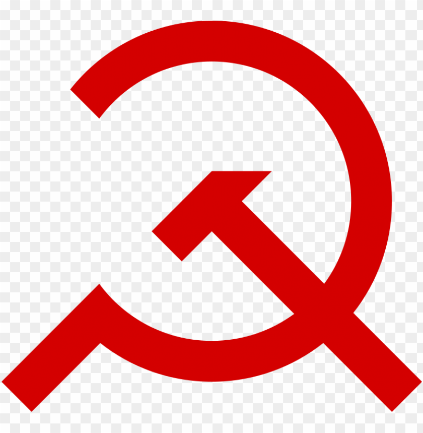 Free download | HD PNG tilted red hammer and sickle png | TOPpng