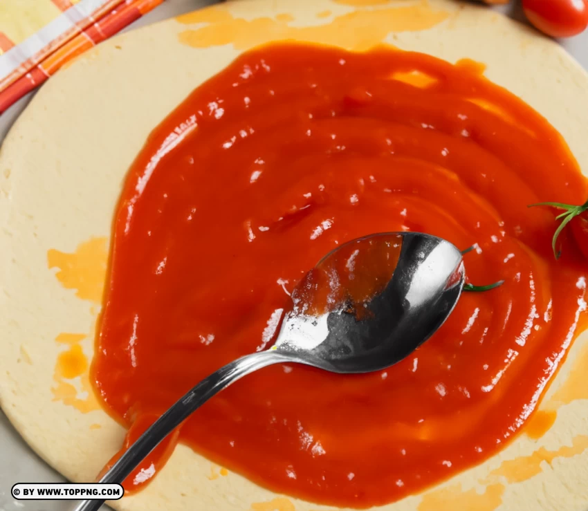 Free download | HD PNG spread fresh tomato sauce on the pizza dough hd ...