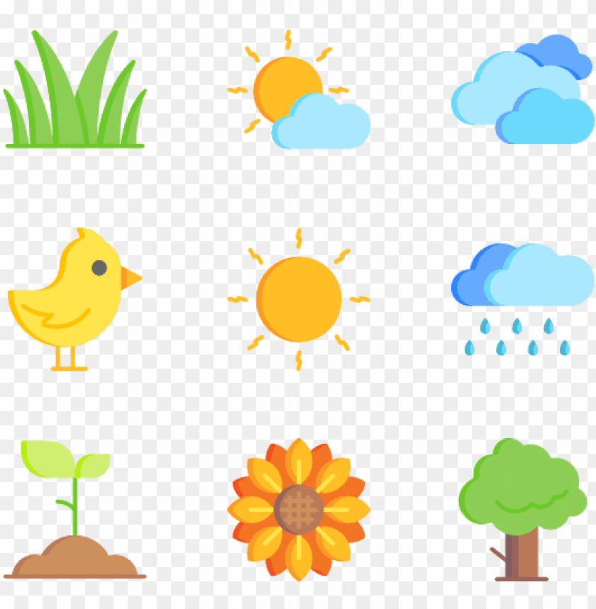 Free download | HD PNG spring 50 icons flower icon transparent color ...