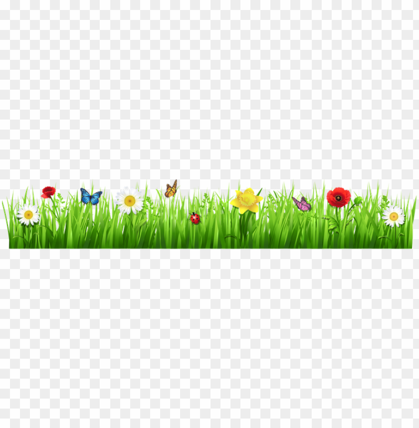 Free download | HD PNG spring grass with flowers spring flowers clip ...