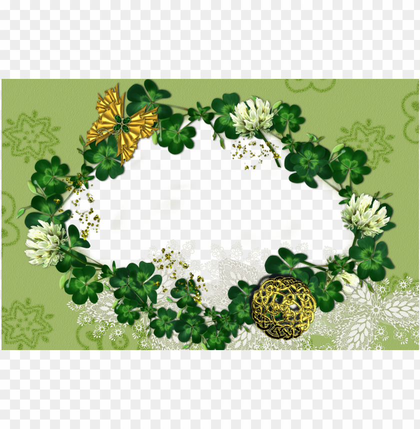 Free download | HD PNG st patrick clover frame background best stock ...