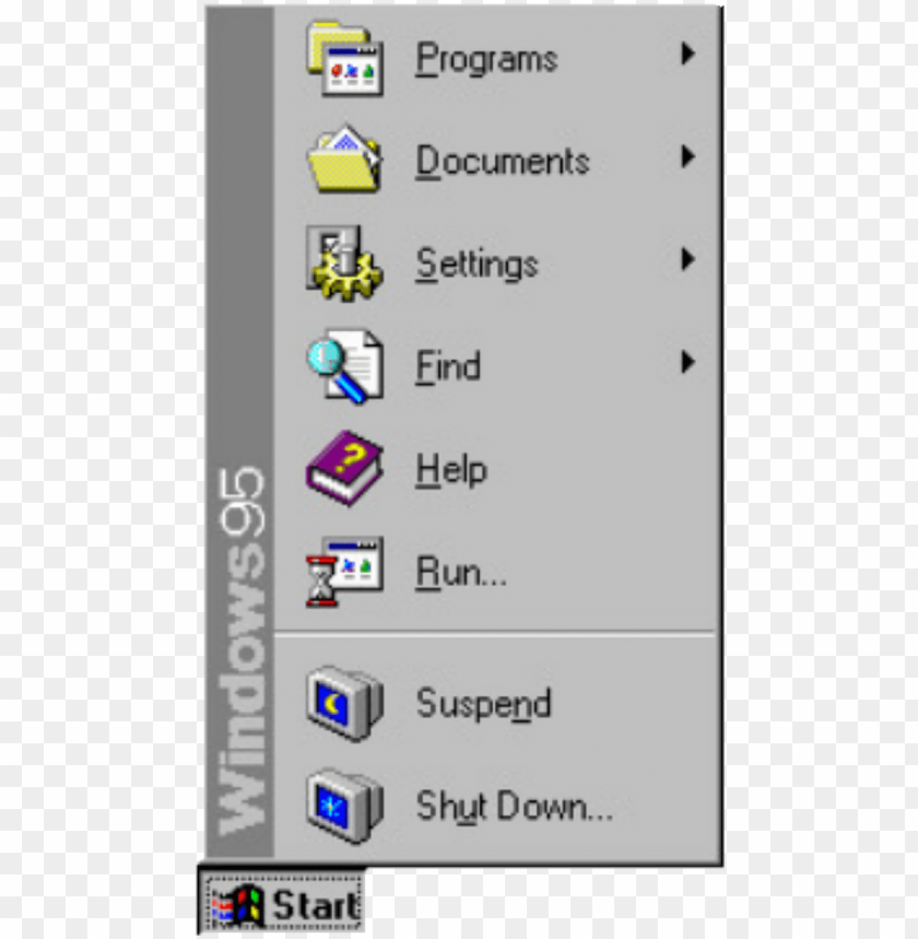 Free download | HD PNG start sticker windows 95 PNG transparent with ...