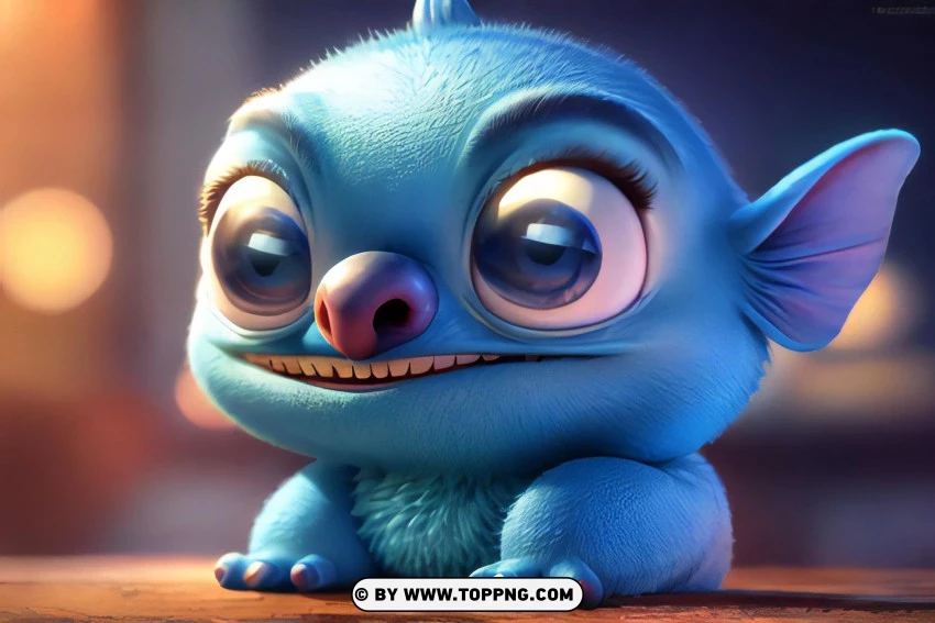 Free download | HD PNG stitch cartoon wallpaper vibrant blue background ...